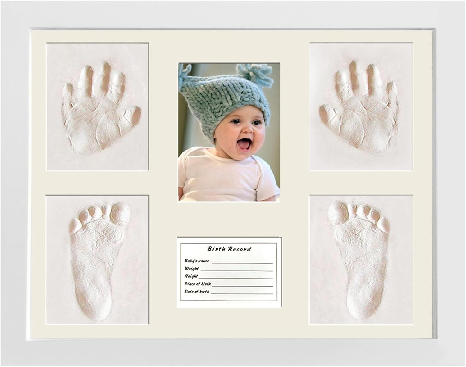 Handprint & Footprint Kit with Frame - Air Dry Clay Keepsake Memory Kit ...