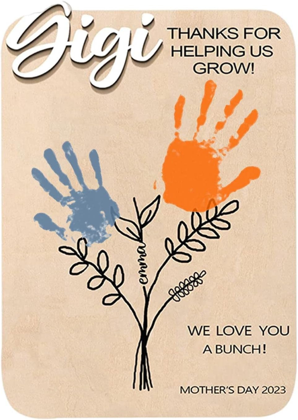 Handprint Sign,Keepsake Flower Handprint Sign,Portable Template For ...