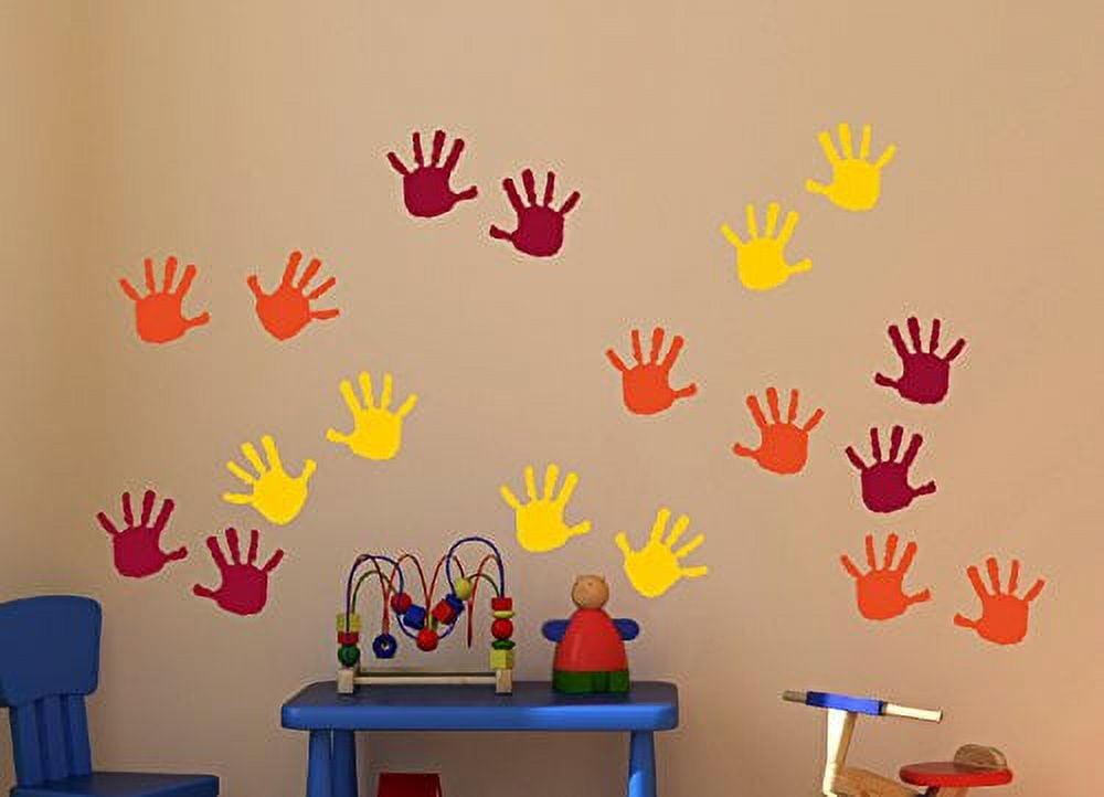 Handprint Vinyl Wall Decals Sticker, Great for Classroom, Daycares and ...