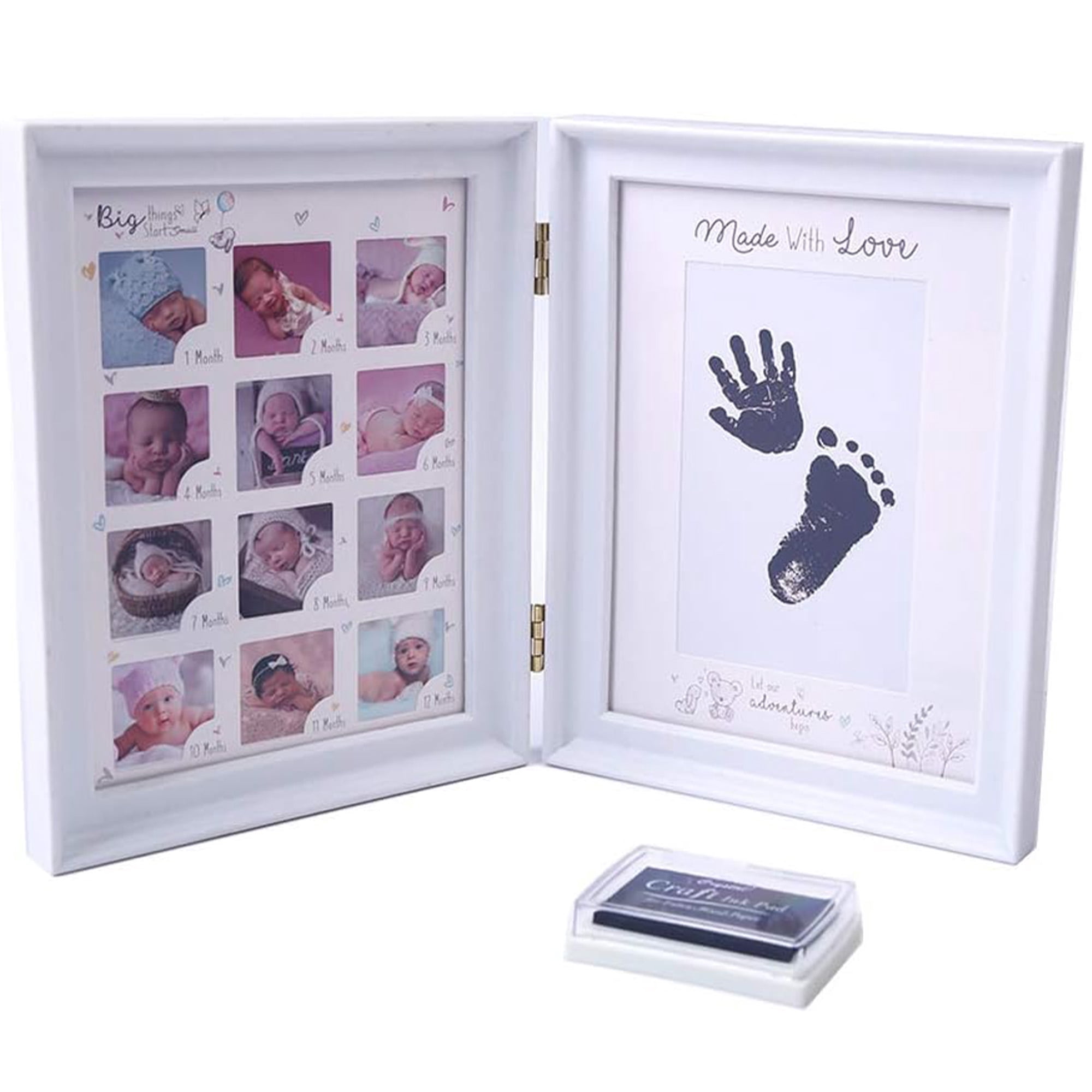 Handprint and Footprint Picture Frame Kit Newborn Keepsake Display for ...
