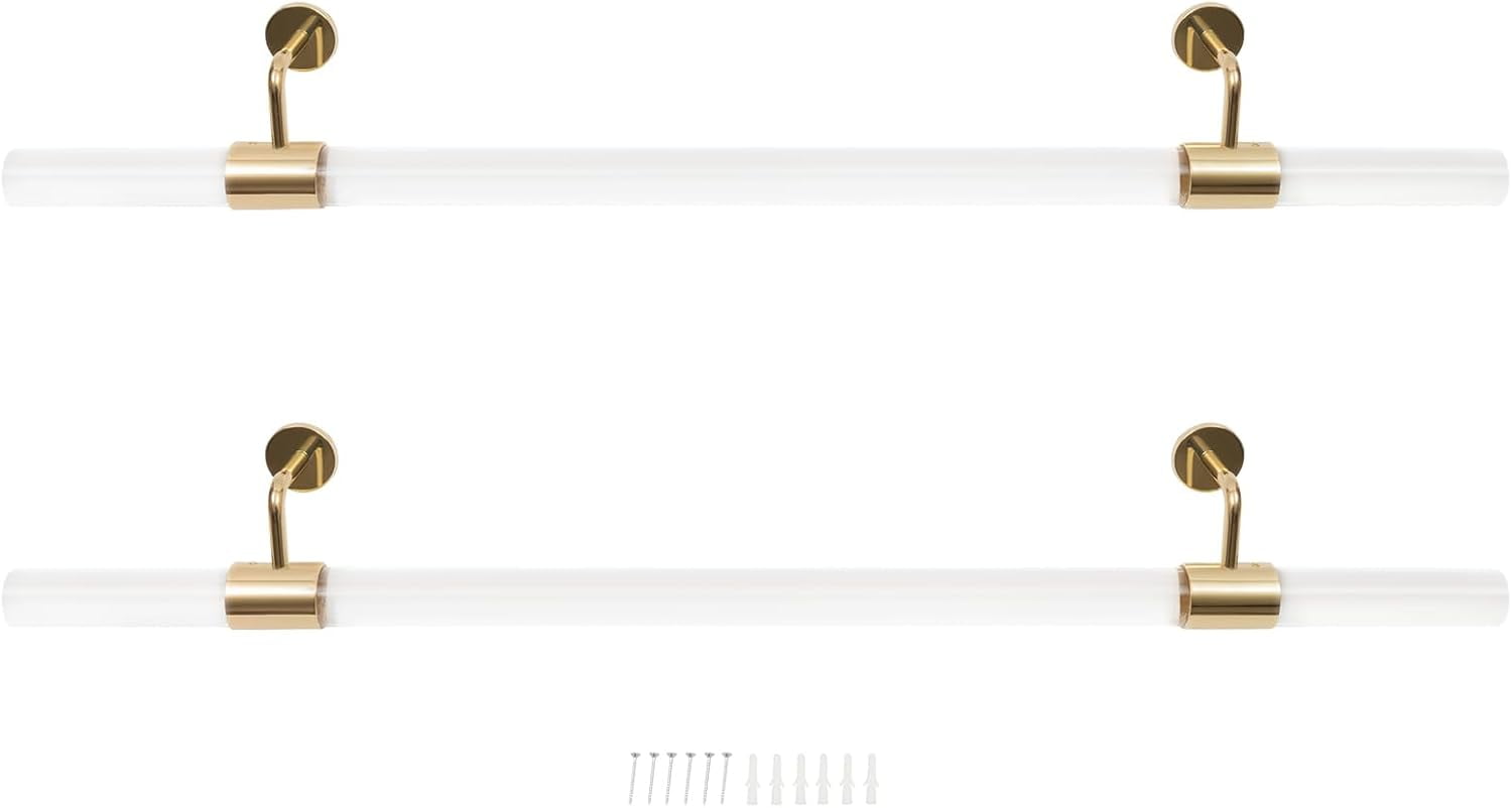 Handrail, 2 Pack Acrylic Staircase Handrails, Clear with Golden ...