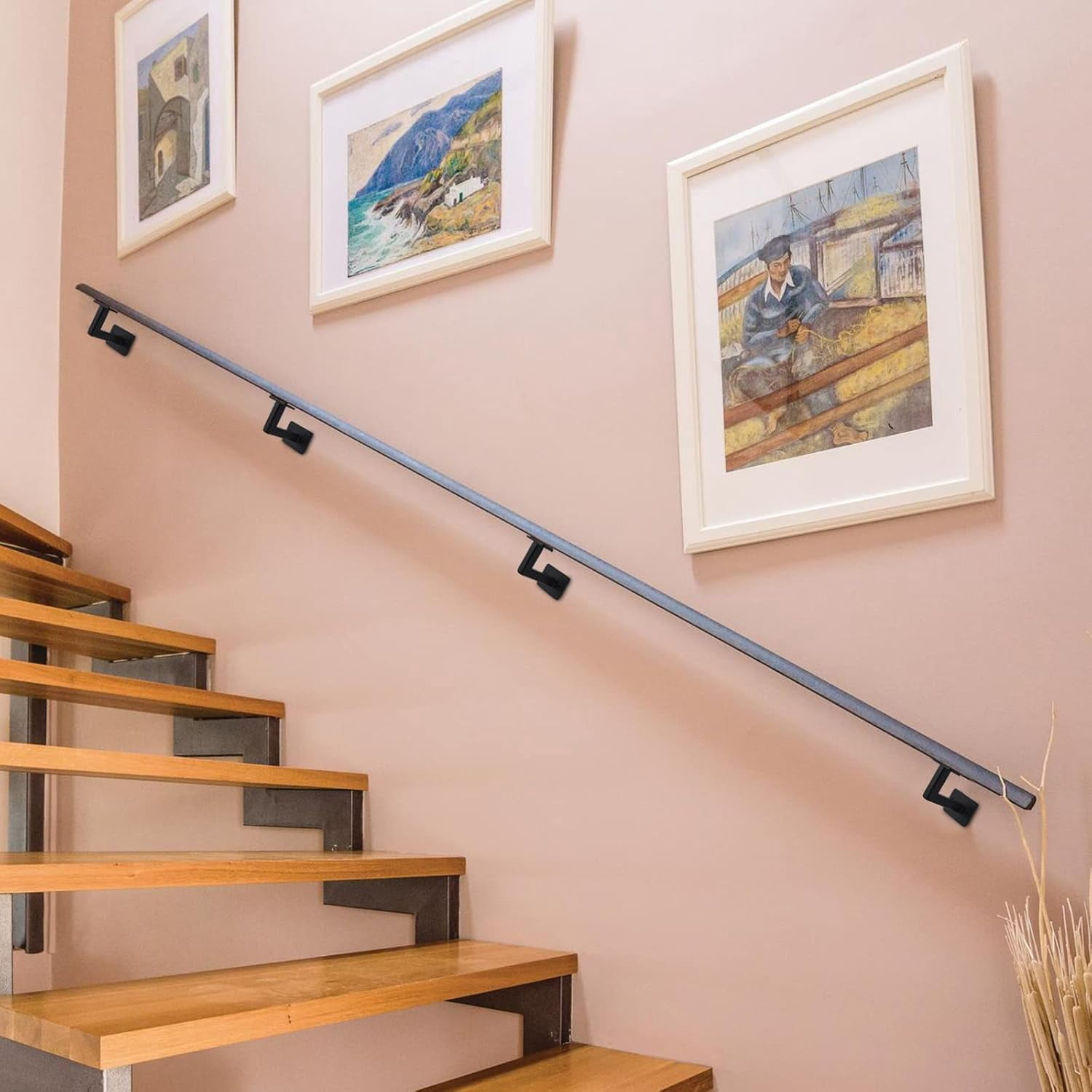 Handrail , 8pcs Heavy Duty Steel Square Hand Rail for Staircase Stair ...