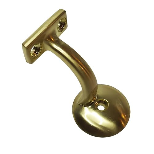 Handrail Bracket Round for Stairways with Mounting Screws - Set of 5 ...