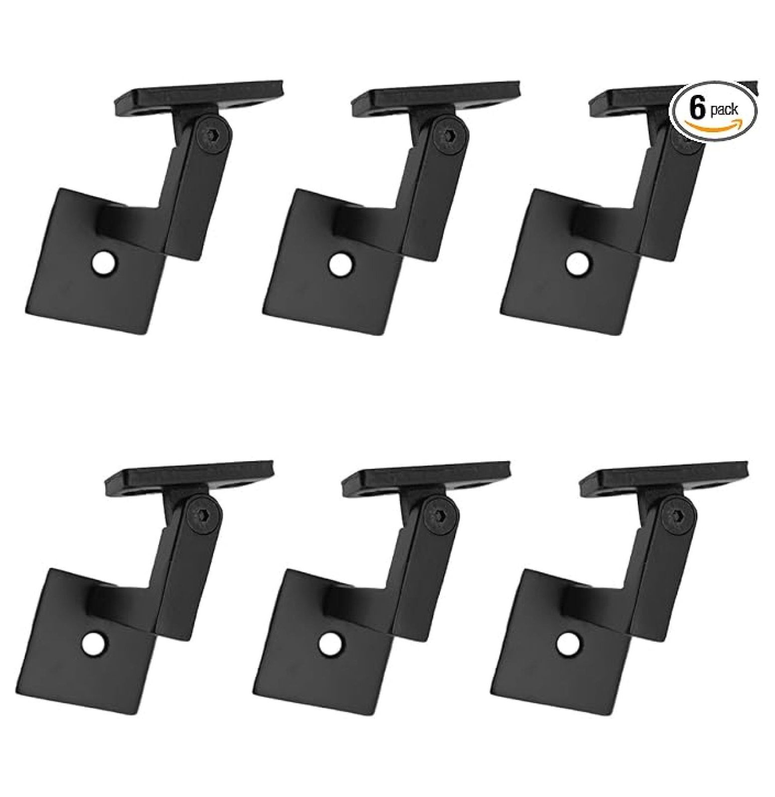 Handrail Brackets - Adjustable Stair Railing Mounts 6-Pack - Heavy Duty ...
