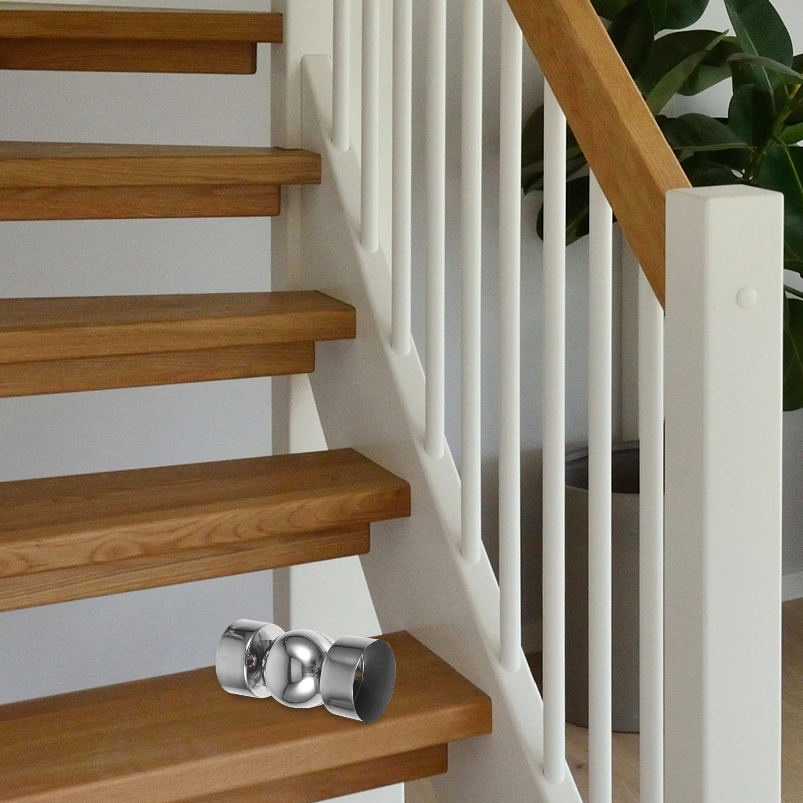 PENIKOKO Stainless Steel Handrail Connector Silver 1 Set Stainless ...