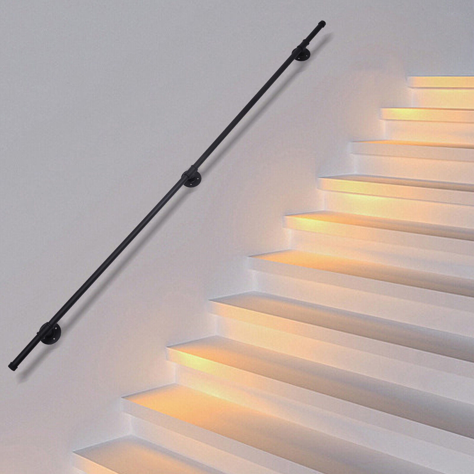 Handrail For Steps Stair Railing Hand Rail Kit Wall-mounted For Indoor ...