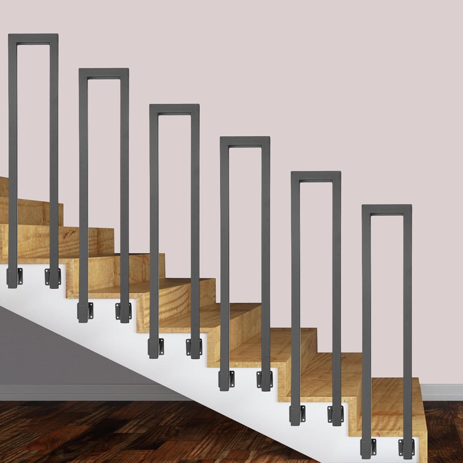 Handrail Stair Railing Indoor U-Shaped Hand Rails Side Mount Handrails ...