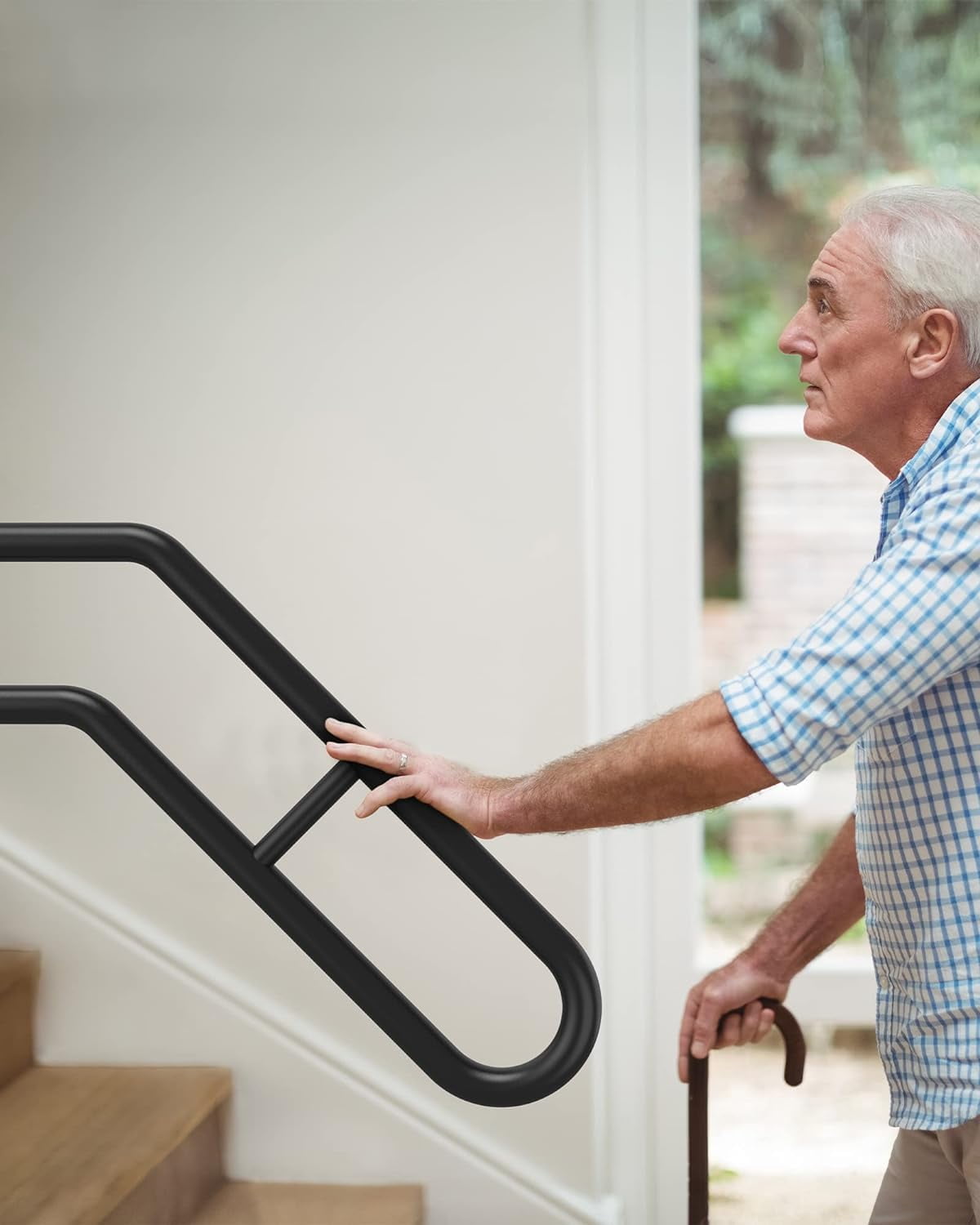 Handrail for Outdoor Grab Bar Wall Mount Handrail, 25.8'' Garage, Porch ...