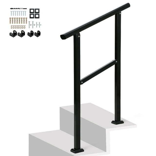 Handrails for Outdoor Steps, 1-5 Step Stair Handrail & Indoor Stair ...
