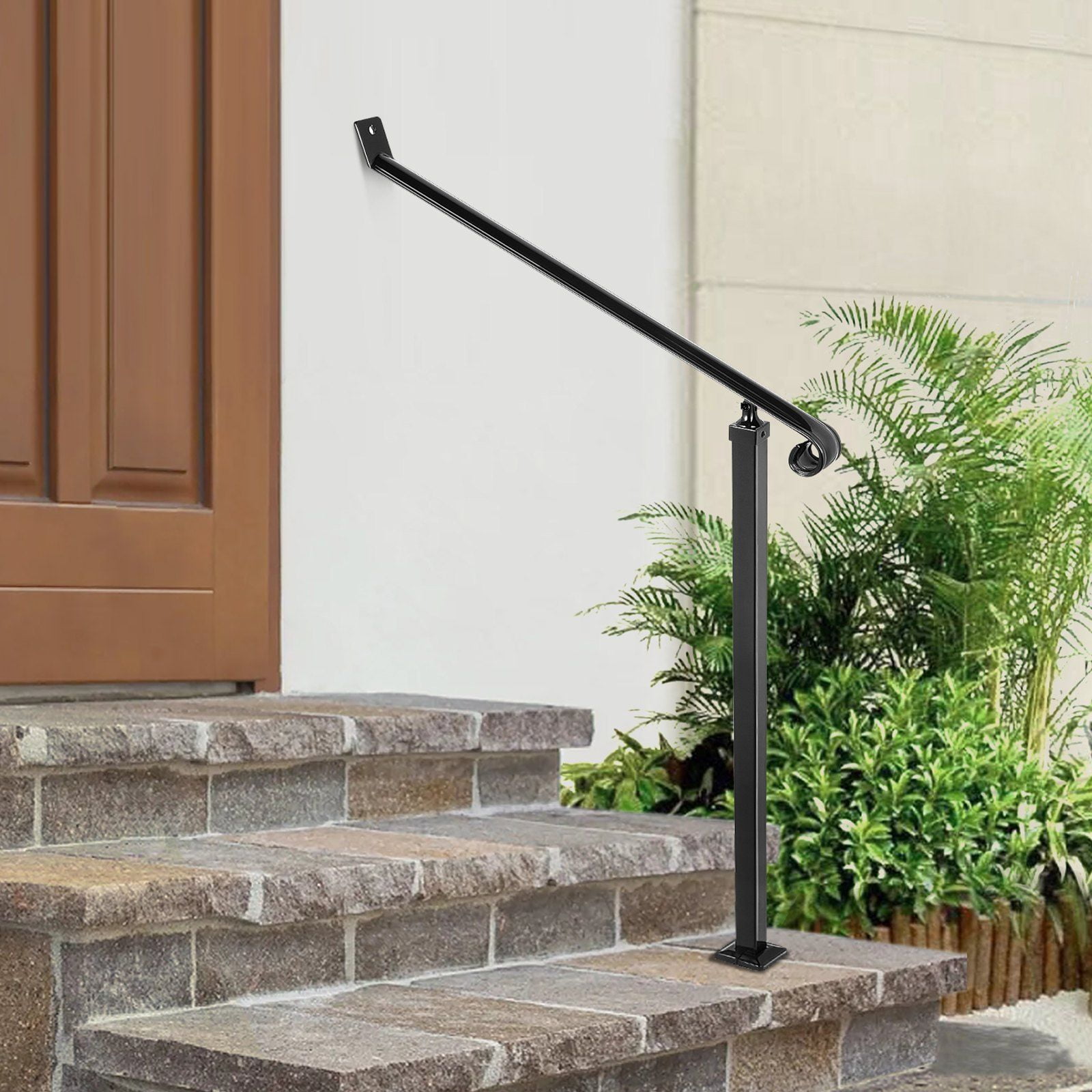 Handrails for Outdoor Steps 2-3 Step Railings Wrought Iron Handrail ...