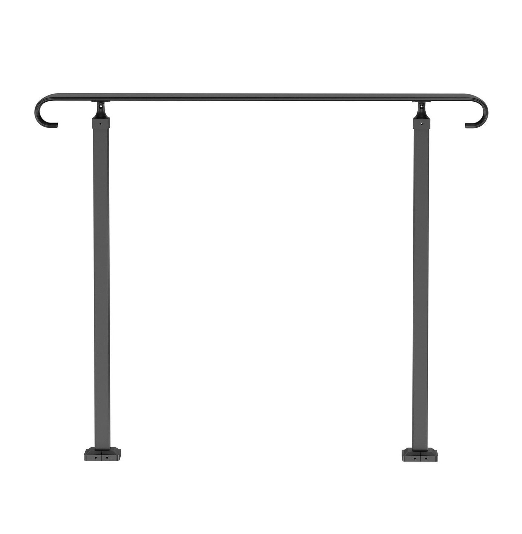 Handrails for Outdoor Steps, Fit 1-3 Steps Wrought Iron Handrail ...