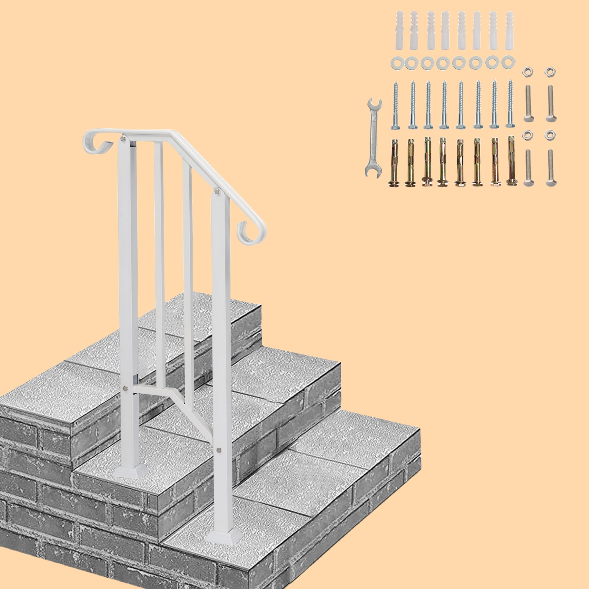 Handrails for Outdoor Steps Fits 1 Steps Outdoor Stair Railing ...