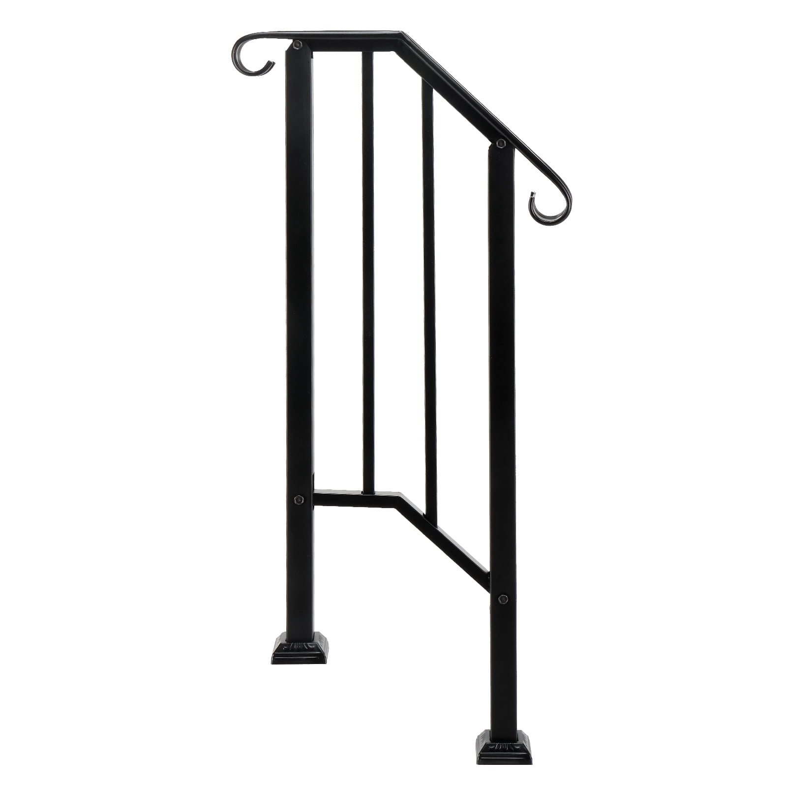 Handrails for Outdoor Steps, Outdoor Stair Railing 1 Steps Wrought Iron ...