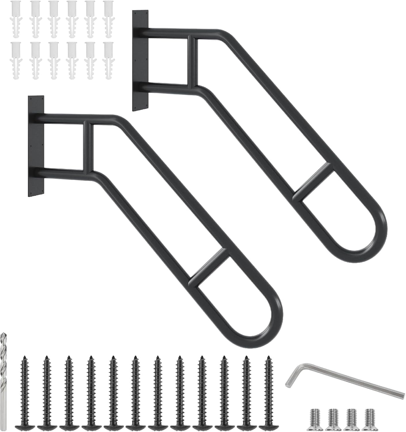 Handrails for Outdoor Steps Stair Railing Indoor, 1 to 3 Steps Stairs ...