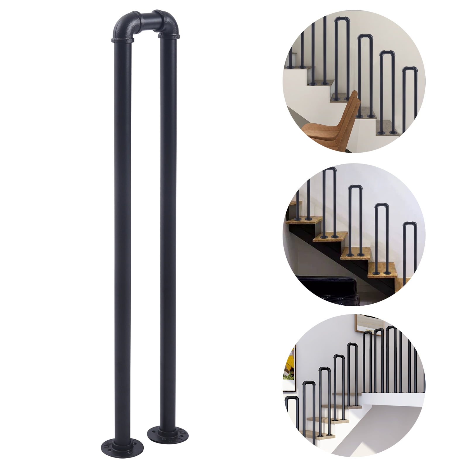 Handrails for Stairs Indoor,Industrial Galvanized Steel Stair Railing U ...