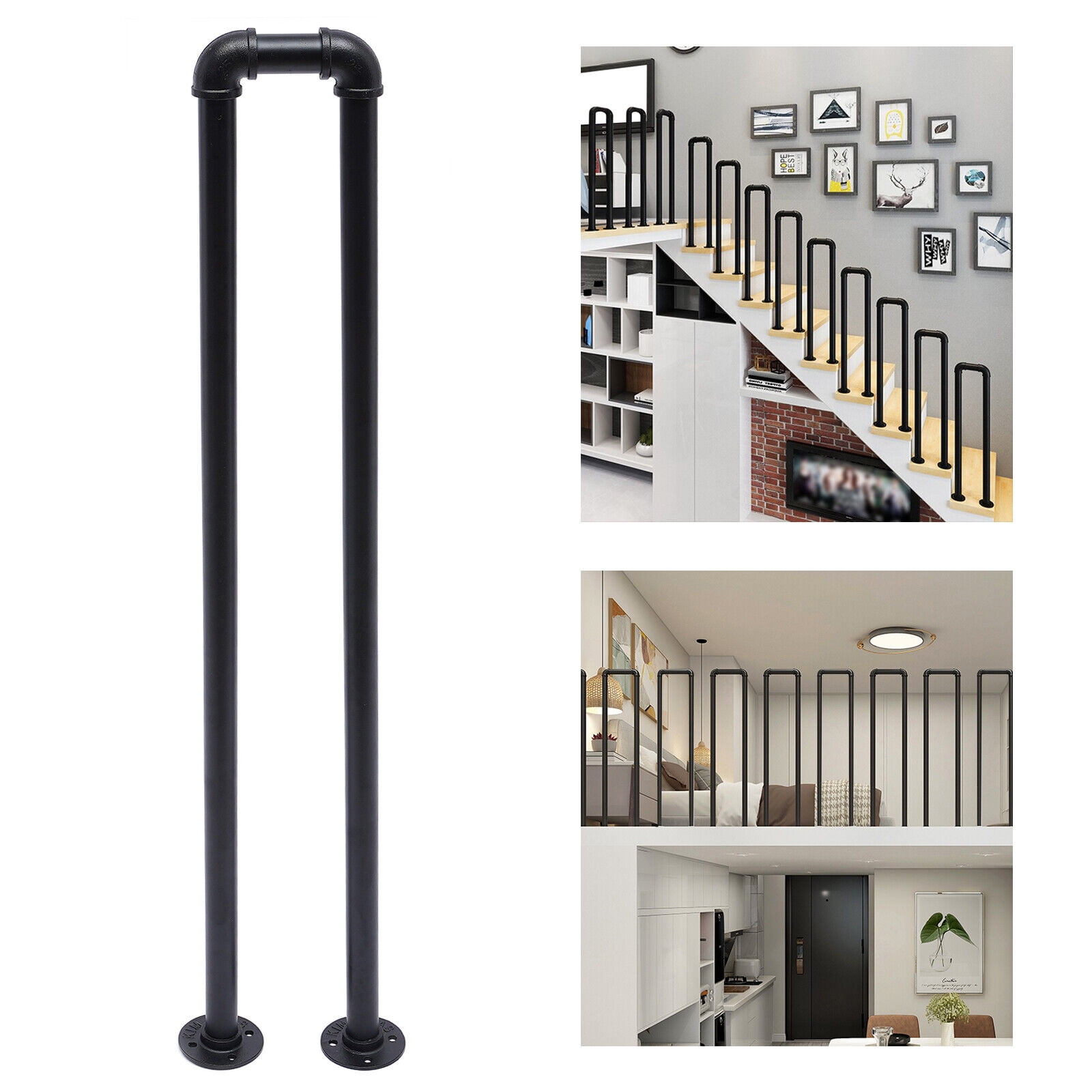 Handrails for Stairs Indoor,Industrial Galvanized Steel Stair Railing U ...