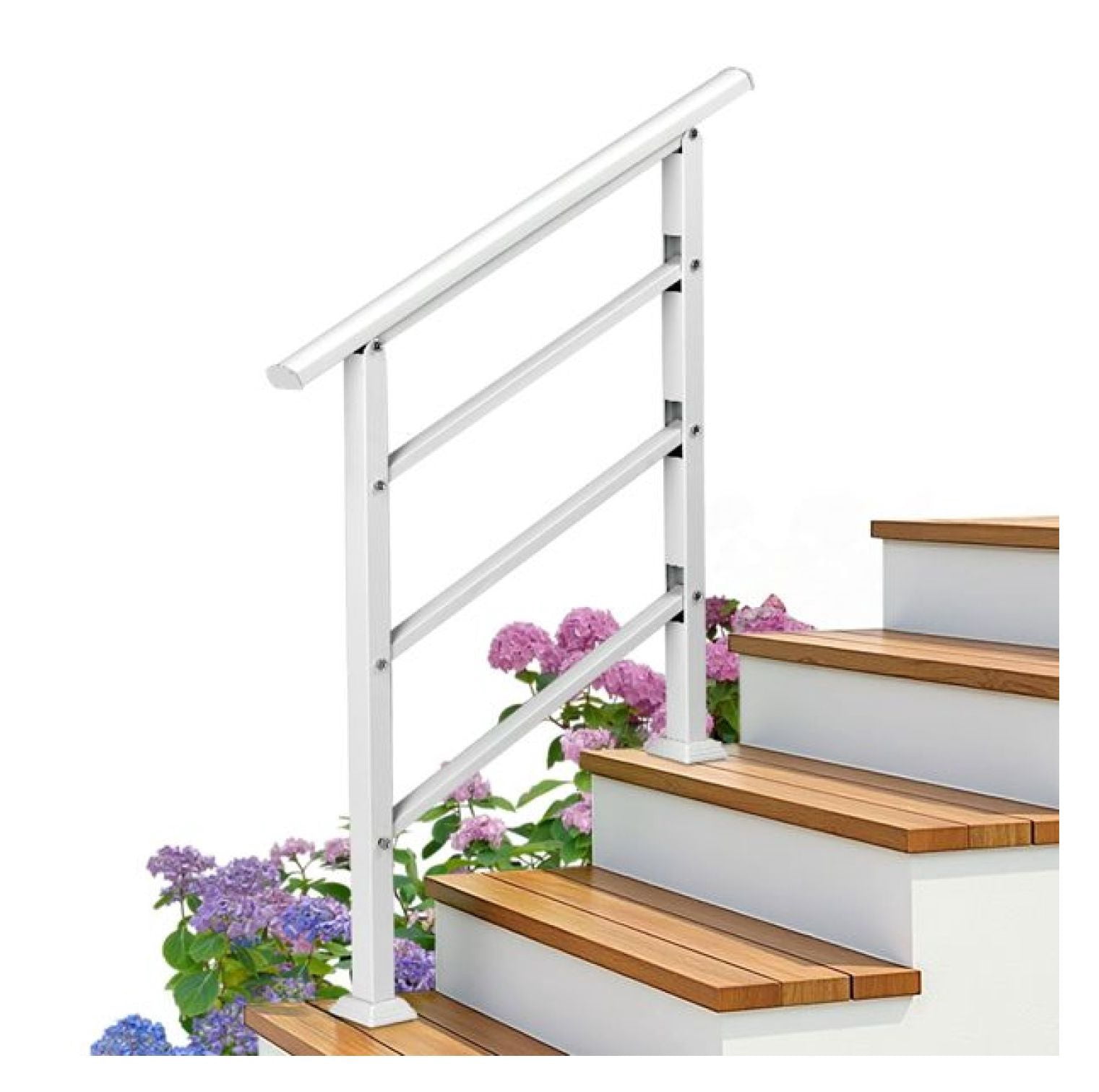 Handrails for Outdoor Steps, Wrought Iron Handrail Fits 1 or 3 Steps ...