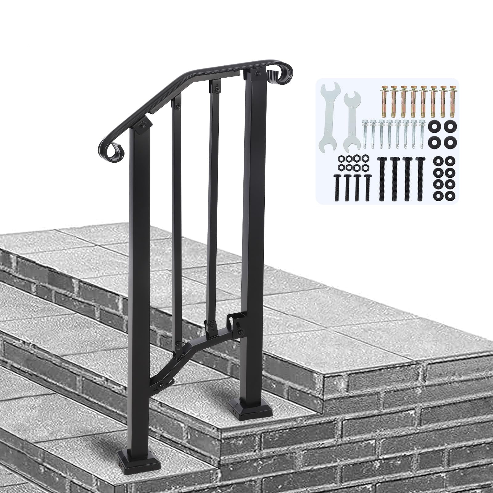 Handrails forSteps Adjustable1 to 2 StepsStair Railing, Staircase ...