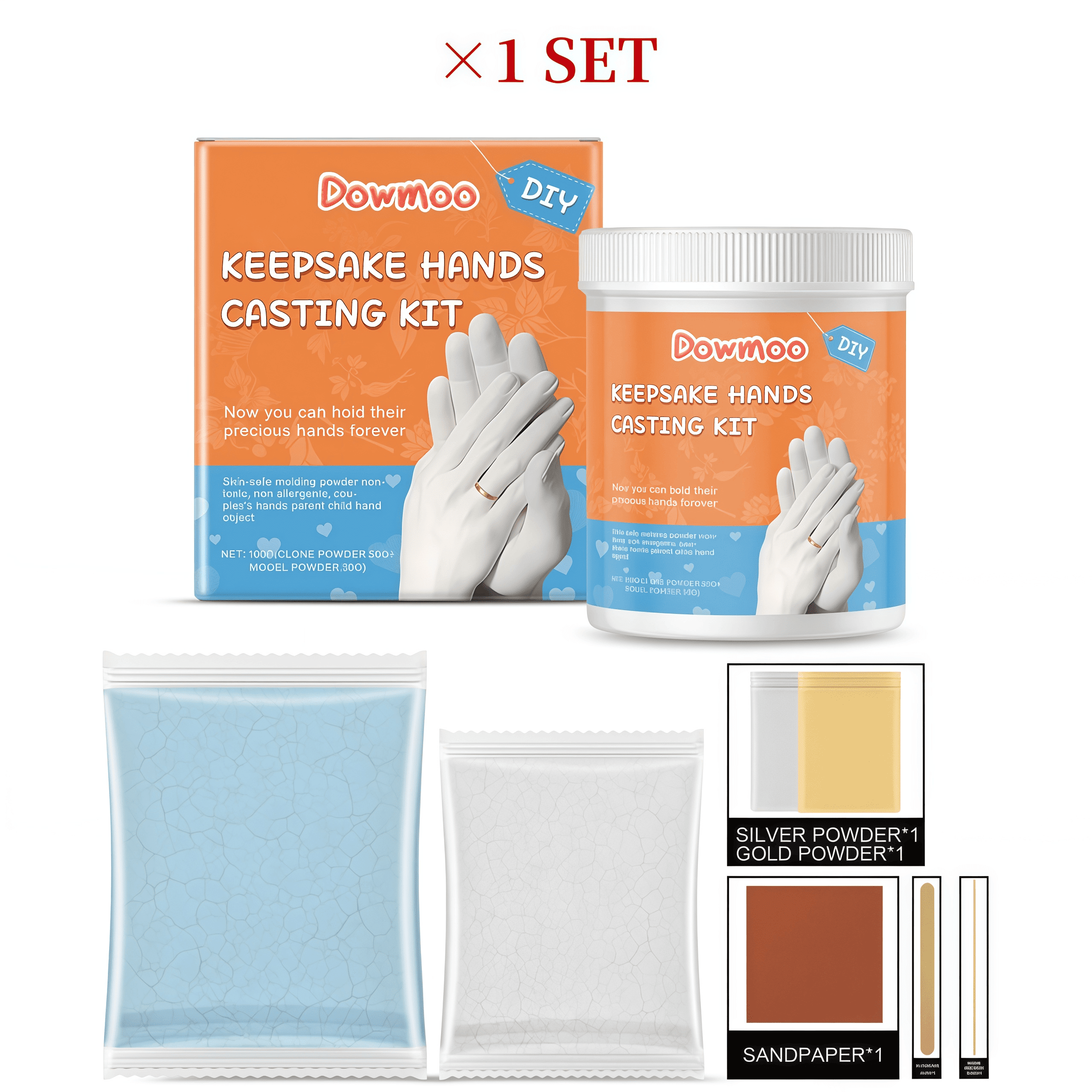 Hands Casting Kit, DIY Plaster Statue Molding Kits & 3D Handheld ...