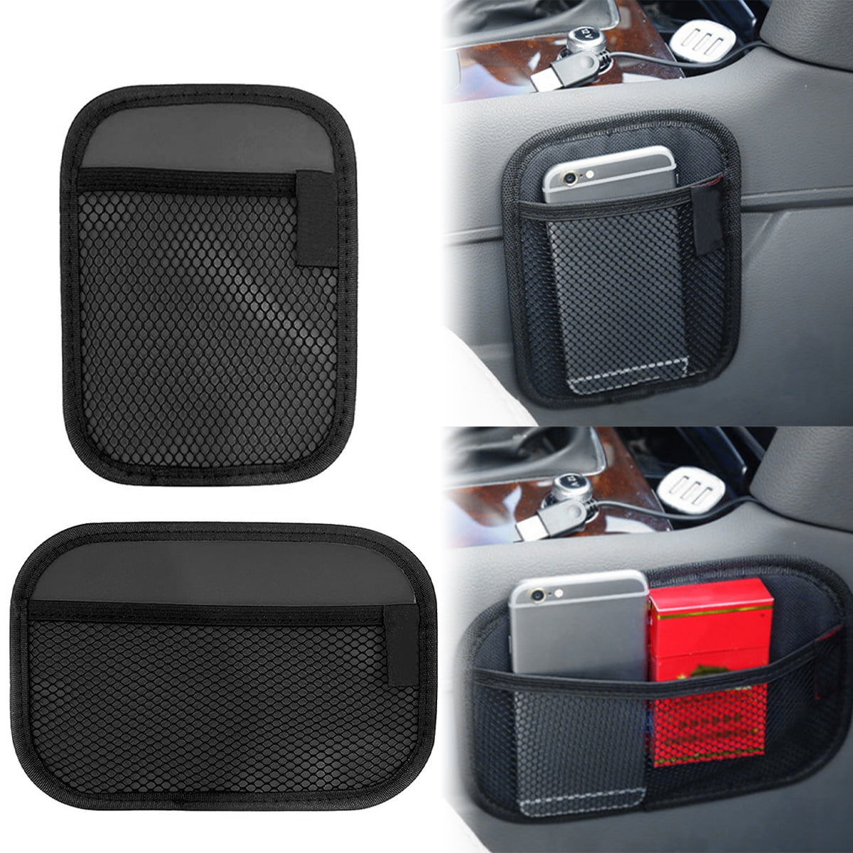 Hands DIY 7.87x5.5" Car Storage Organizer Car Net Pocket Oxford Fabric ...