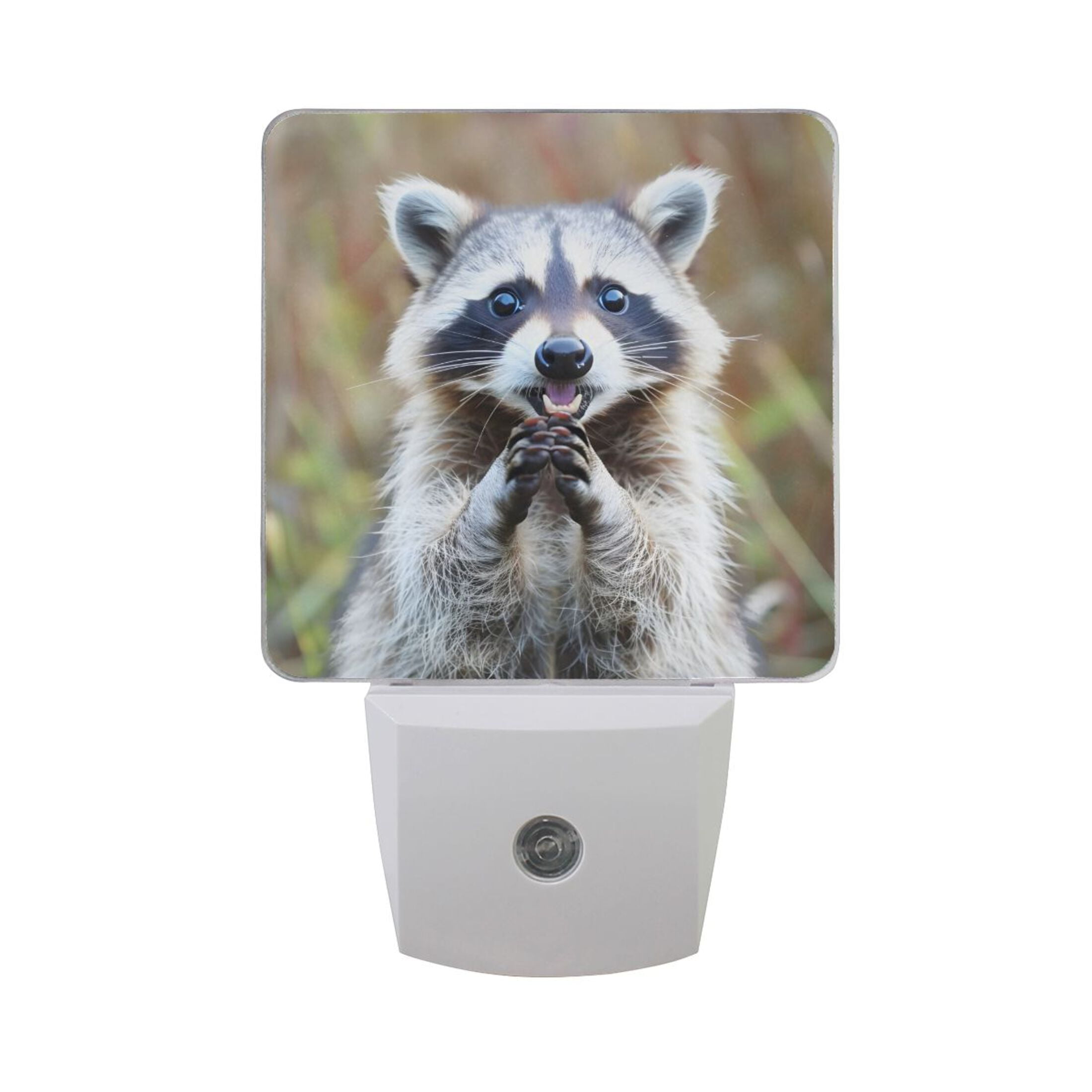 Hands Folded Raccoon Night Light 2 Pack LED Nightlight Plug into Wall ...