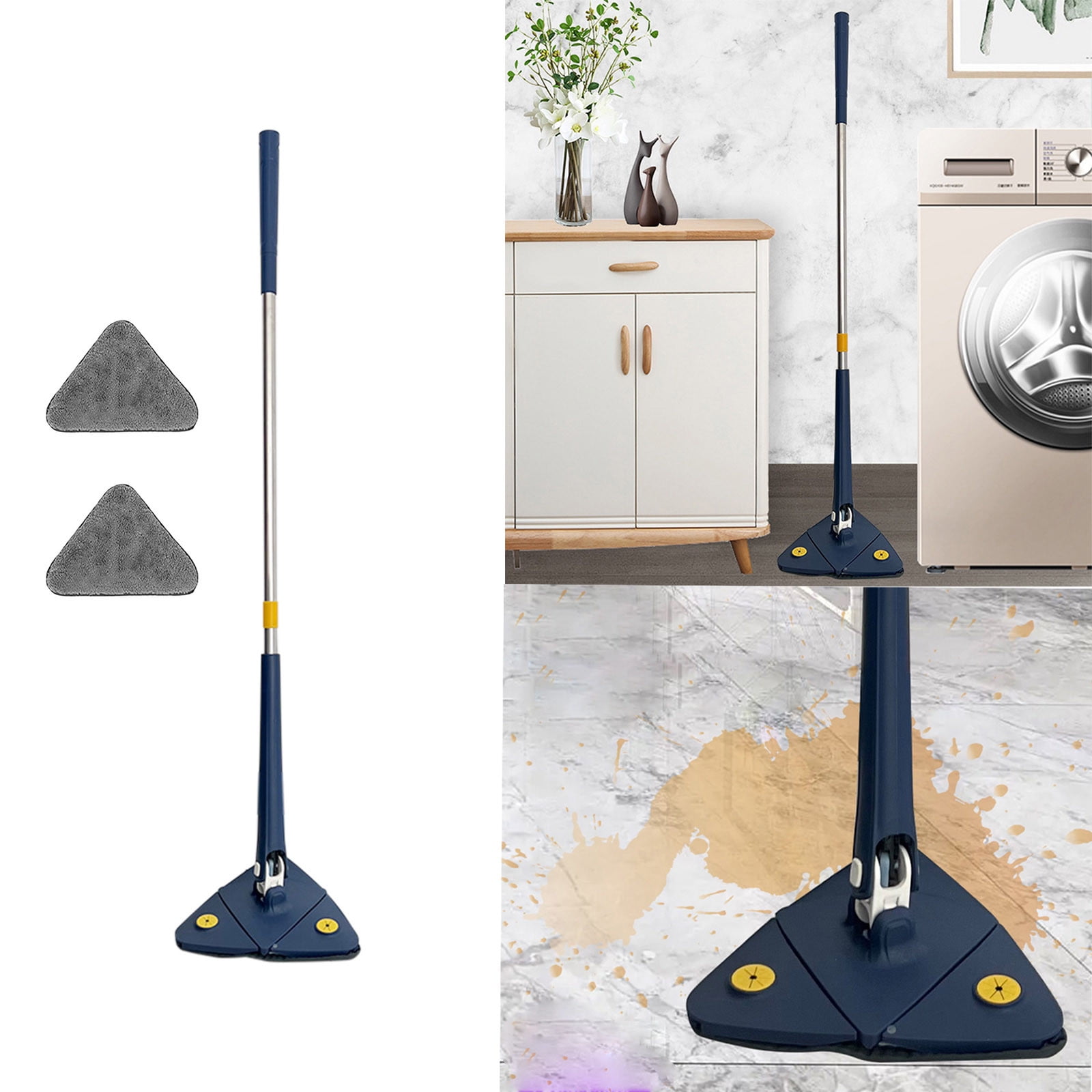 Hands-Free Automatic Dehydration Mop, 360 Degrees Rotatable Cleaning ...