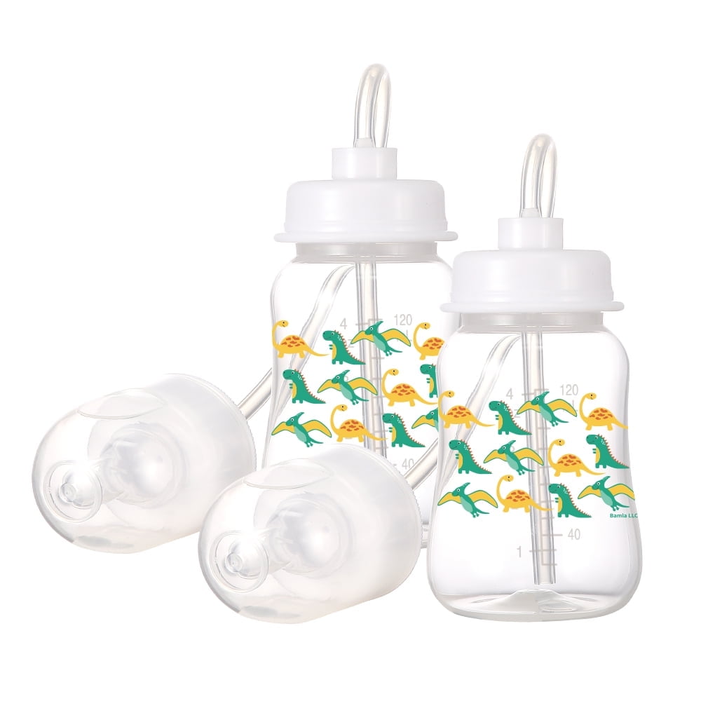 Hands-Free Infant Safe Baby Bottle - Anti-Colic Self Feeding System (4 ...