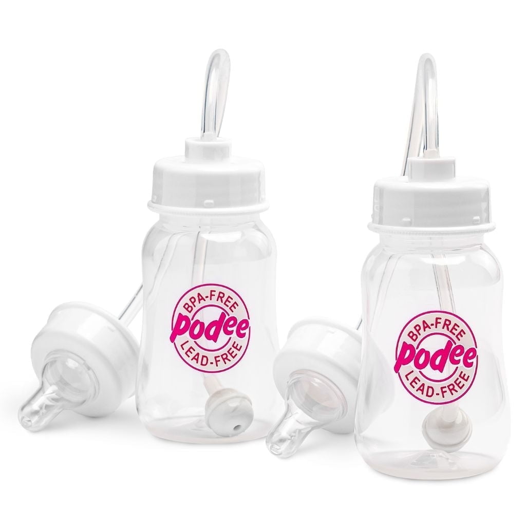 Podee Hands-Free Infant Milk Bottle - Anti-Colic, Newborn Safe, Slow ...