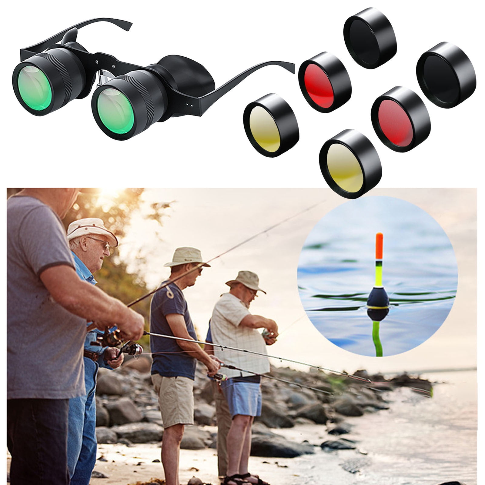 Opera Glasses Binoculars HandsFree Binocular Glasses For Fishing, 10X Opera Binocular Glasses ...