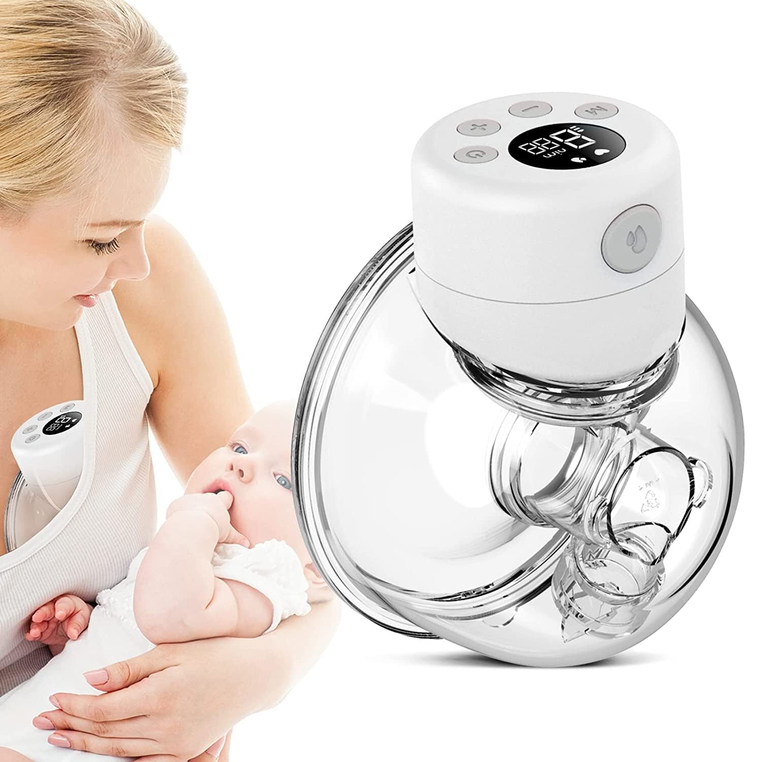 iFanze Hands Free Electric Wearable Breast Pump, Wireless, Rechargeable ...