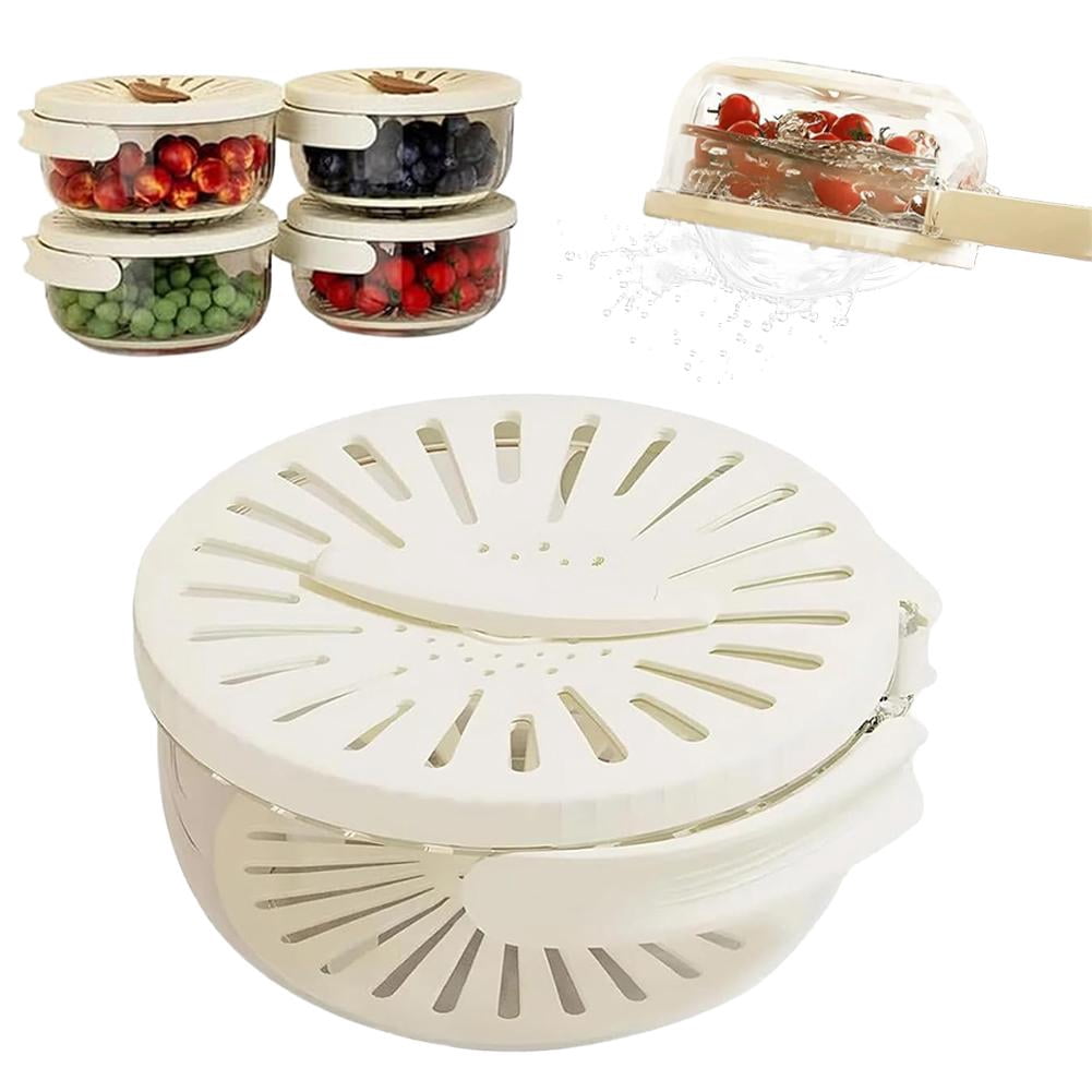 Hands-Free Fruit & Vegetable Draining Basket, Foldable Kitchen Colander ...