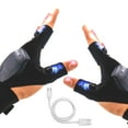 Hands-Free LED Finger Light Gloves – USB Rechargeable Weatherproof ...