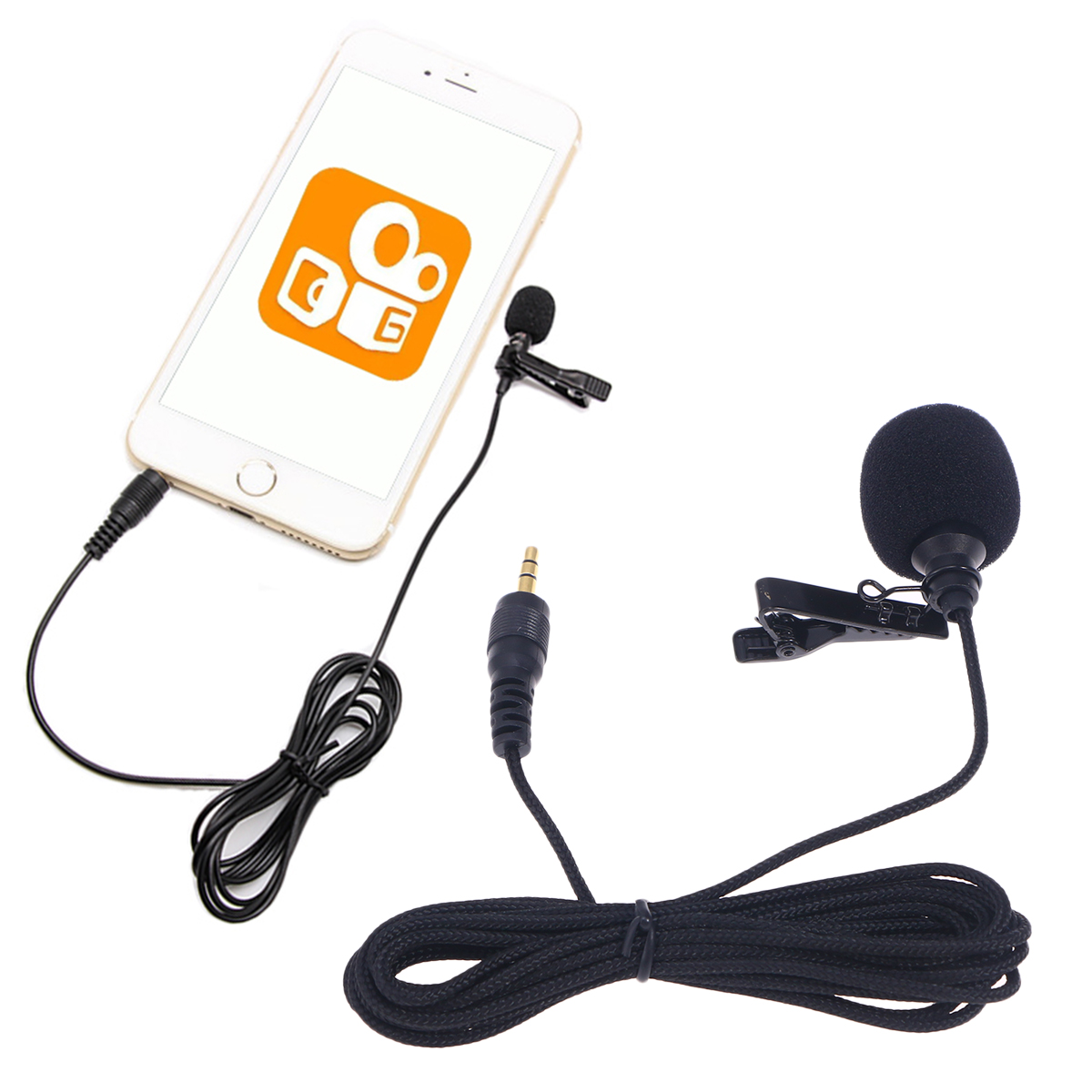Hands Free Lavalier Lapel Mic with Easy Clip On System Dual Track for ...