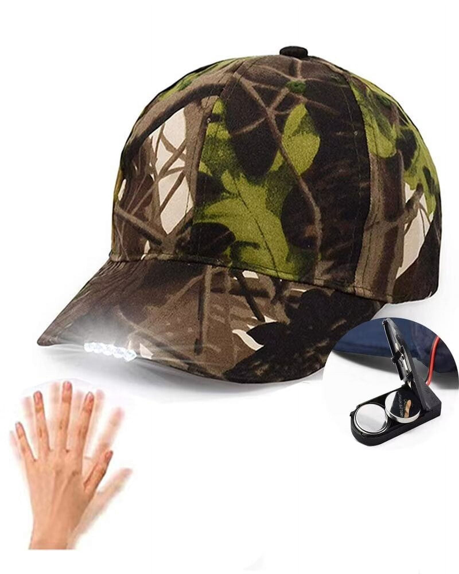 Hands-Free Lighting headlamp Cap, Battery-Powered Baseball Cap LED ...