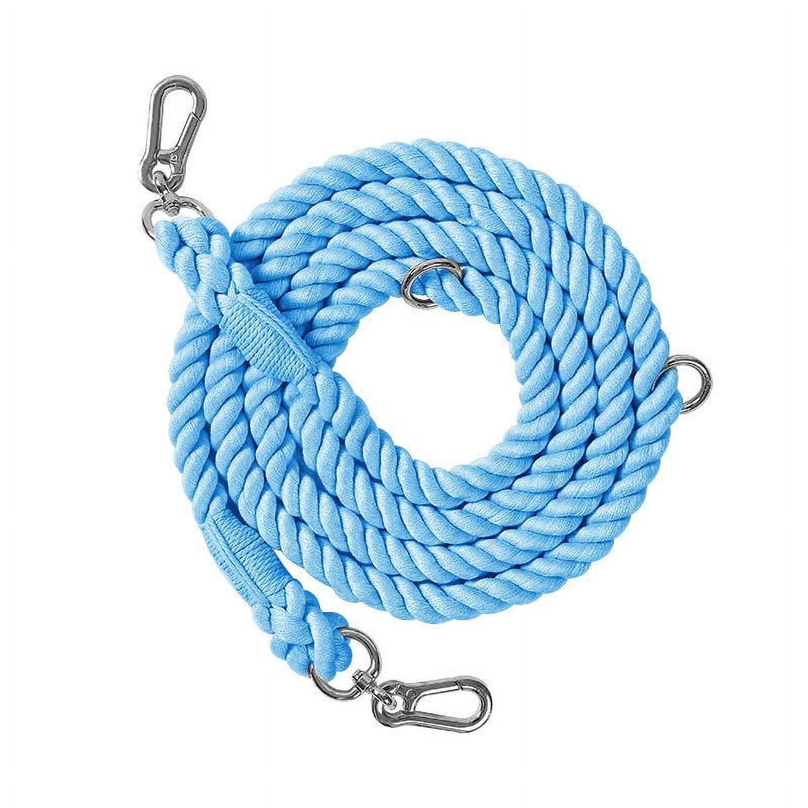 Hands Free Rope Dog Solid Color Braided with Adjustable Double Swivel ...