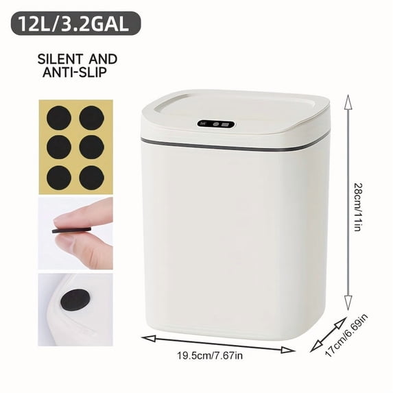 Hands-Free Smart Trash Can with Motion, Sealing Lid & Odor-Blocking ...