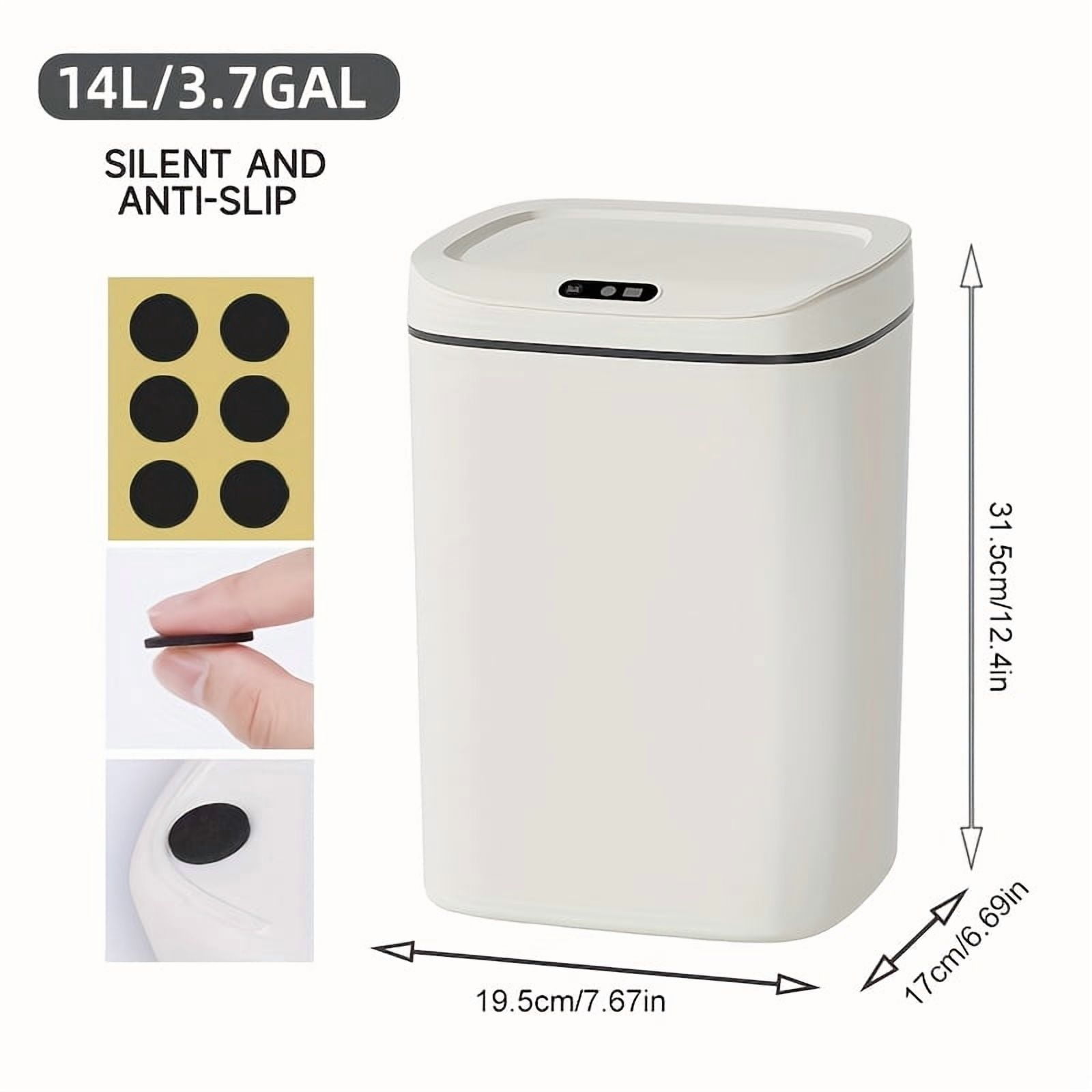 Hands-Free Smart Trash Can with Motion, Sealing Lid & Odor-Blocking ...
