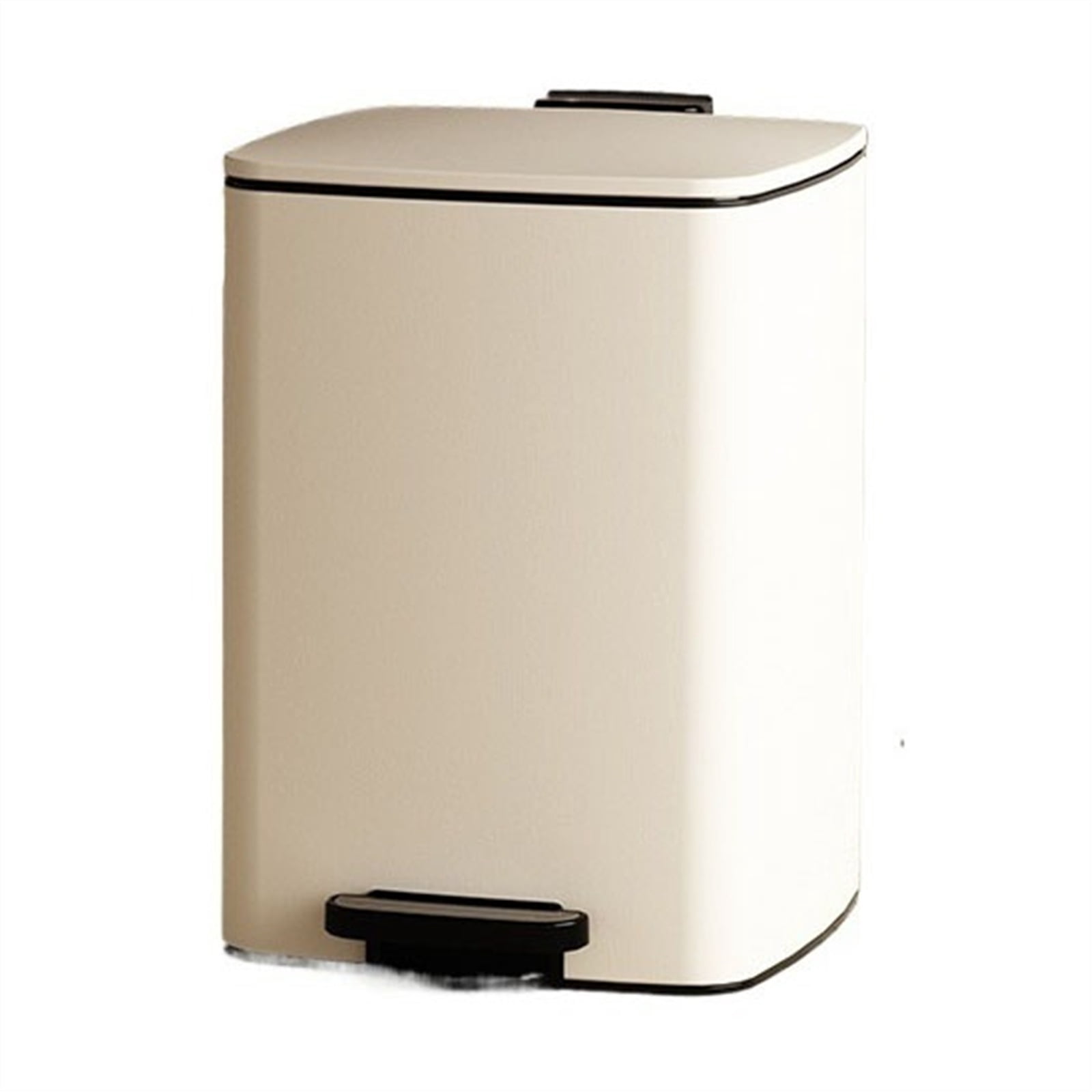 Hands-Free Square Trash Can, Thickened Stainless Steel Step Trash Can ...