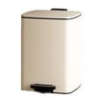 Hands-Free Square Trash Can, Thickened Stainless Steel Step Trash Can ...