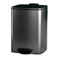 Hands-Free Square Trash Can, Thickened Stainless Steel Step Trash Can ...