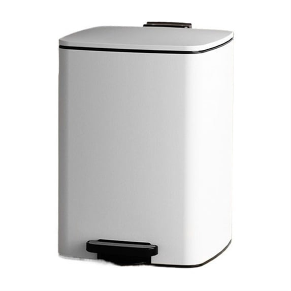 Hands-Free Square Trash Can, Thickened Stainless Steel Step Trash Can ...