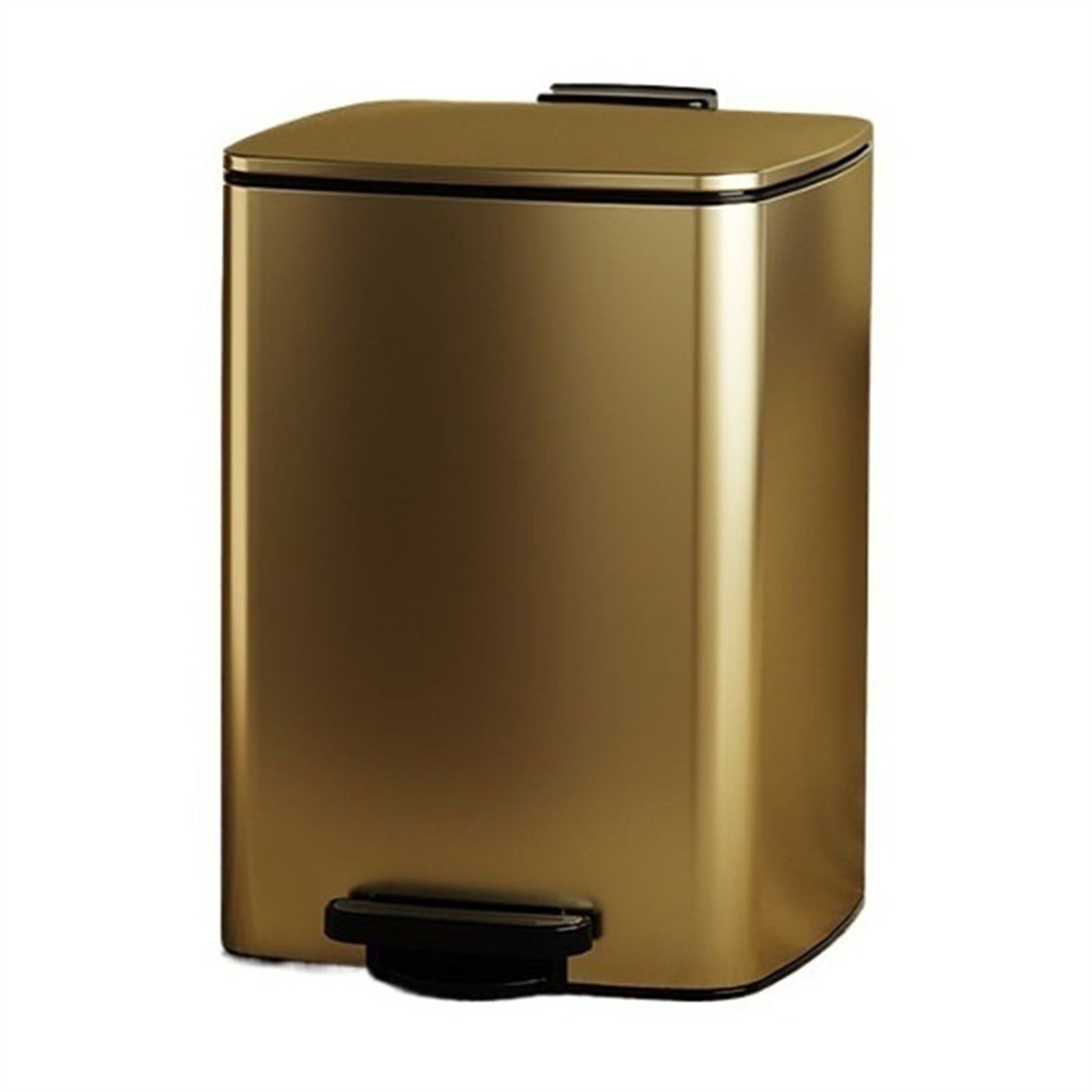 Hands-Free Square Trash Can, Thickened Stainless Steel Step Trash Can ...
