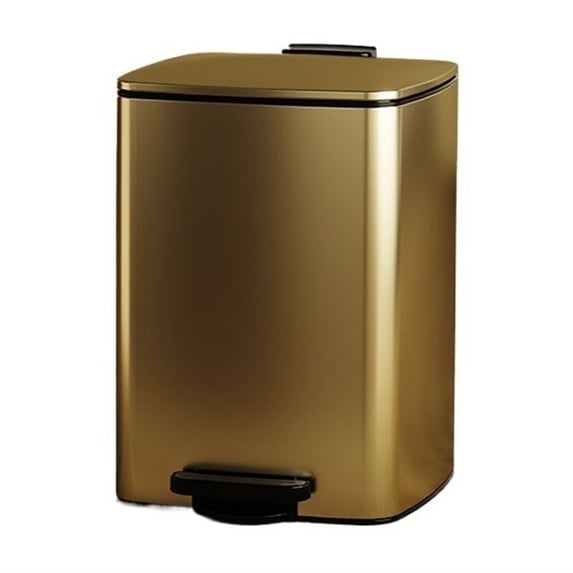 Hands-Free Square Trash Can, Thickened Stainless Steel Step Trash Can ...