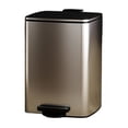 Hands-Free Square Trash Can, Thickened Stainless Steel Step Trash Can ...