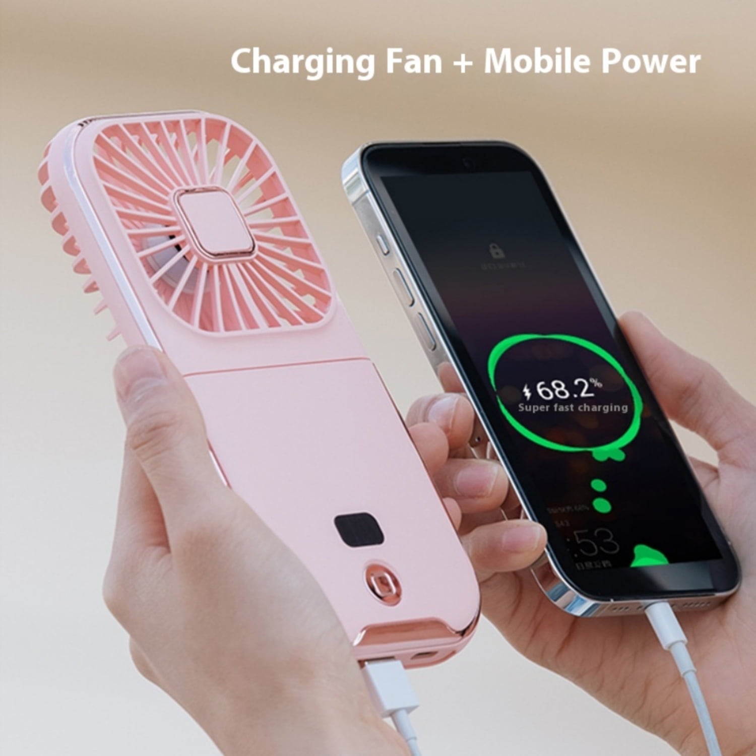 Hands-Free USB Neck Fan for Travel Sports Hiking - Lightweight Portable ...