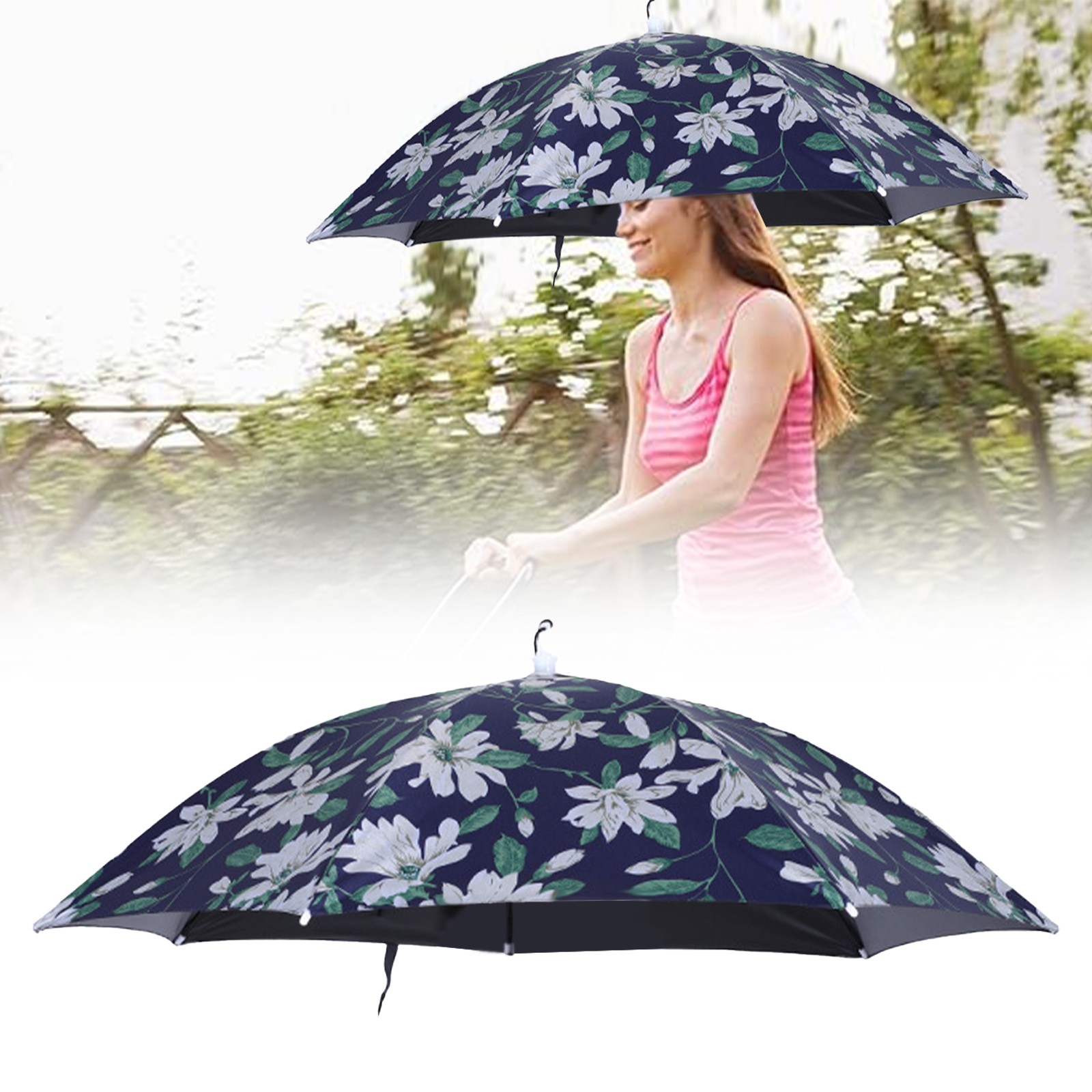 Hands-Free Umbrella Hat for Adult Adult Hands Umbrella Cap Sun Rain And ...