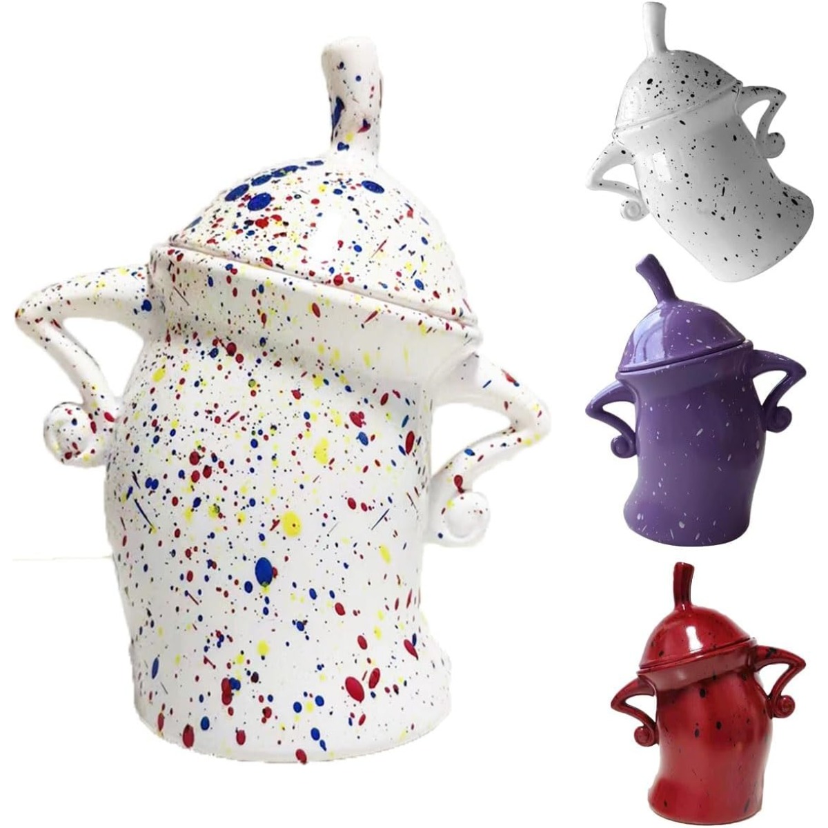 Hands on HIPS Tea Pot, Cute Cafe Sassy Canister with Attitude Ceramic ...