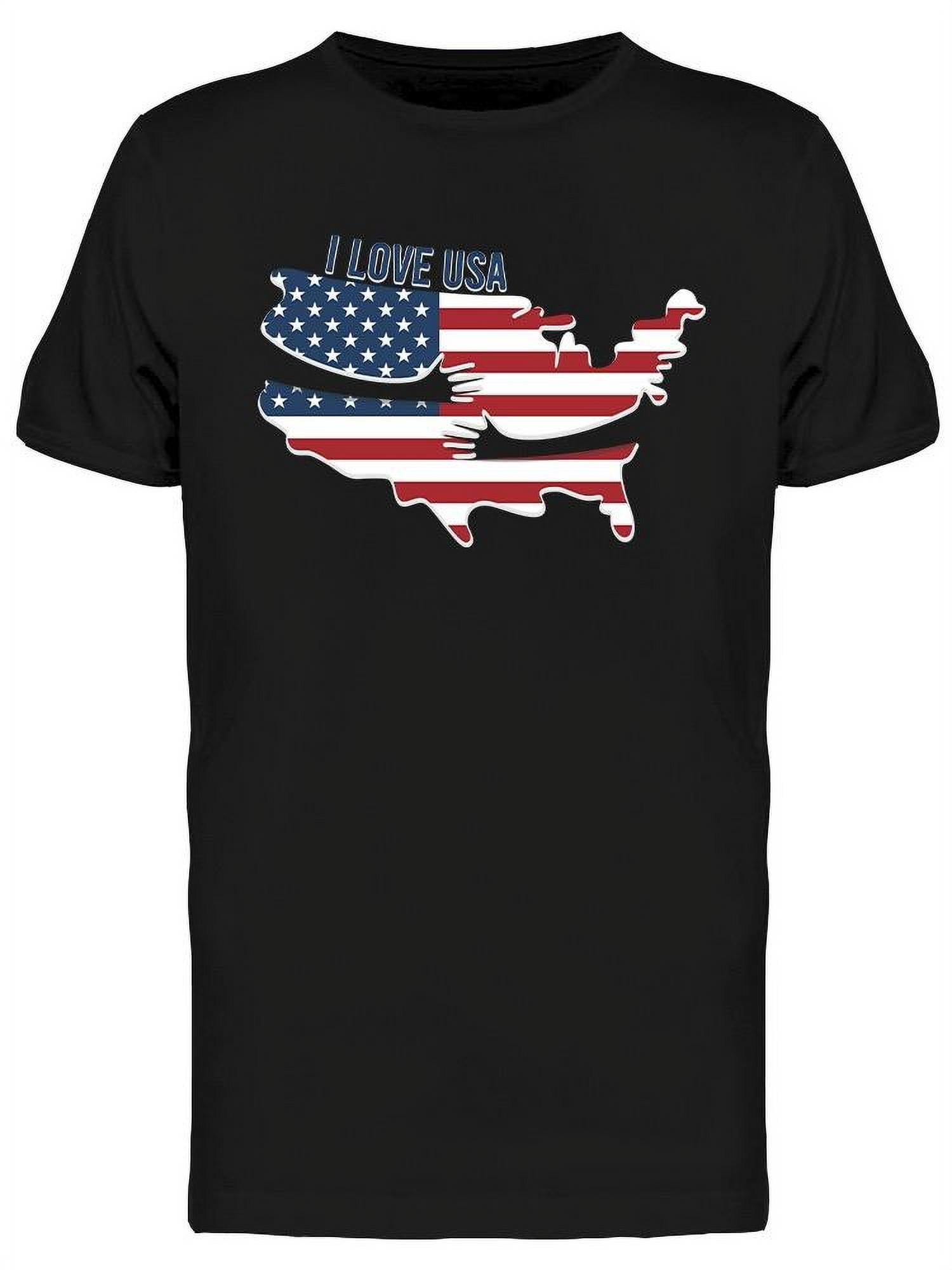 Hands Hugs Usa Map T-Shirt Men -Image by Shutterstock, Male Large ...