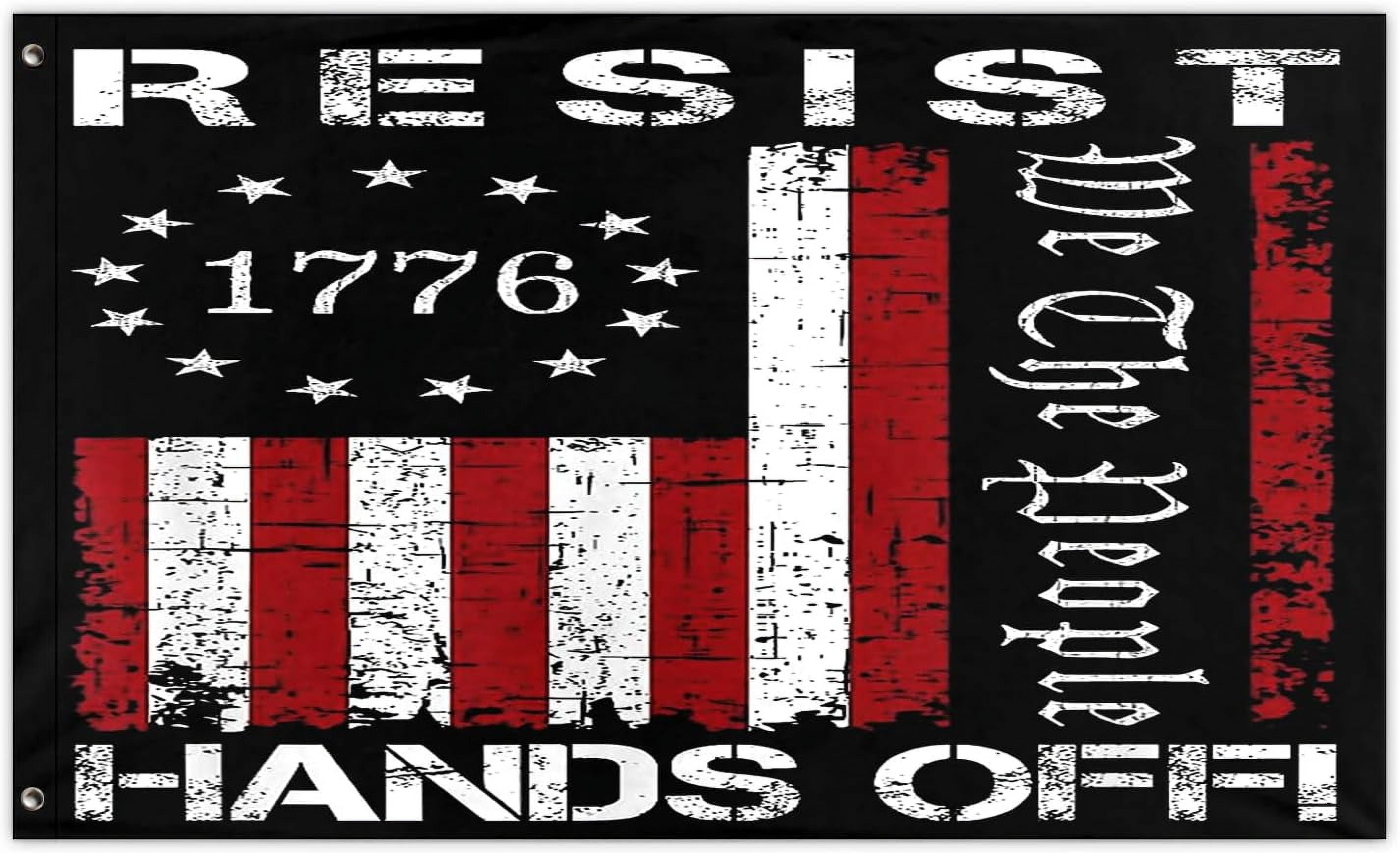 Hands Off Double-layer Flags 3x5 Outdoor Cool Flag 3x5 Wall Decor For ...