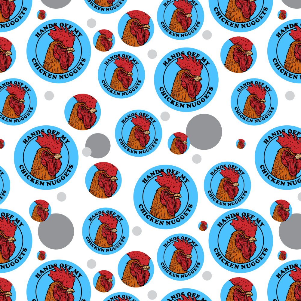 Hands Off My Chicken Nuggets Funny Humor Premium Gift Wrap Wrapping ...